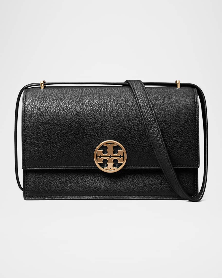Tory Burch Miller Flap Leather Shoulder Bag | Neiman Marcus