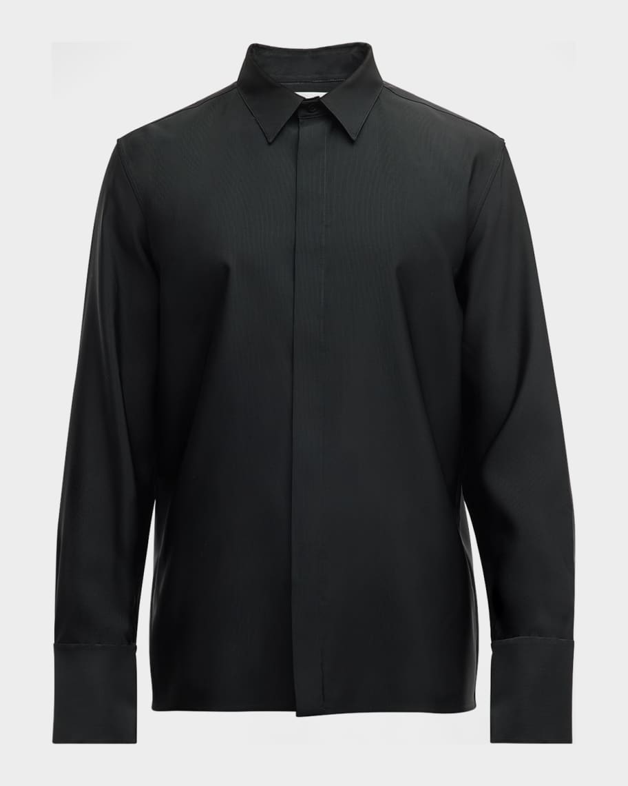 Saint Laurent Men's Stiff Poplin Sport Shirt | Neiman Marcus
