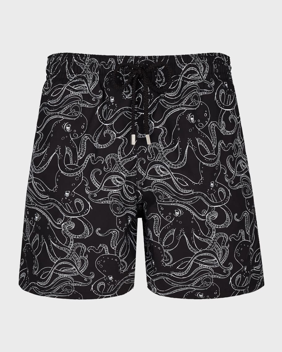 Vilebrequin Men's Octopus-Print Swim Shorts | Neiman Marcus