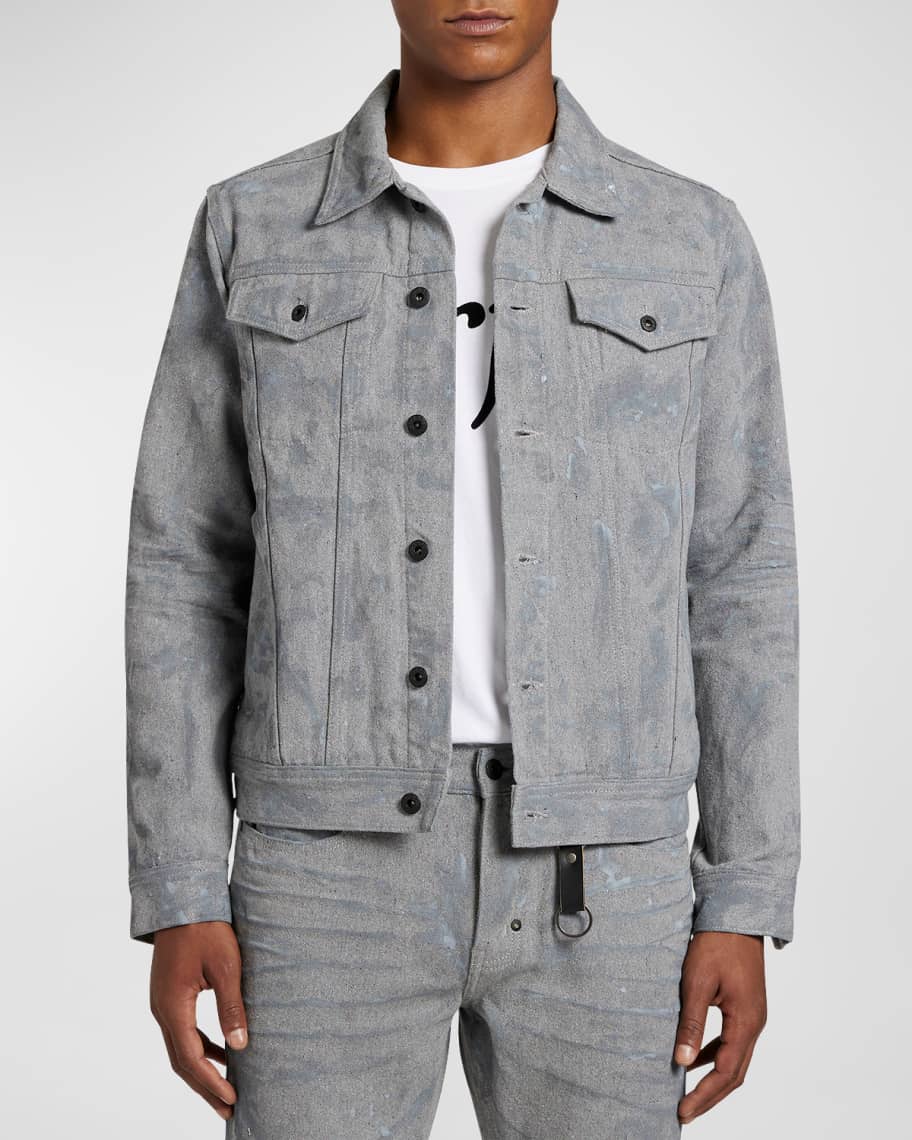 PRPS Men's Coated-Effect Denim Jacket | Neiman Marcus