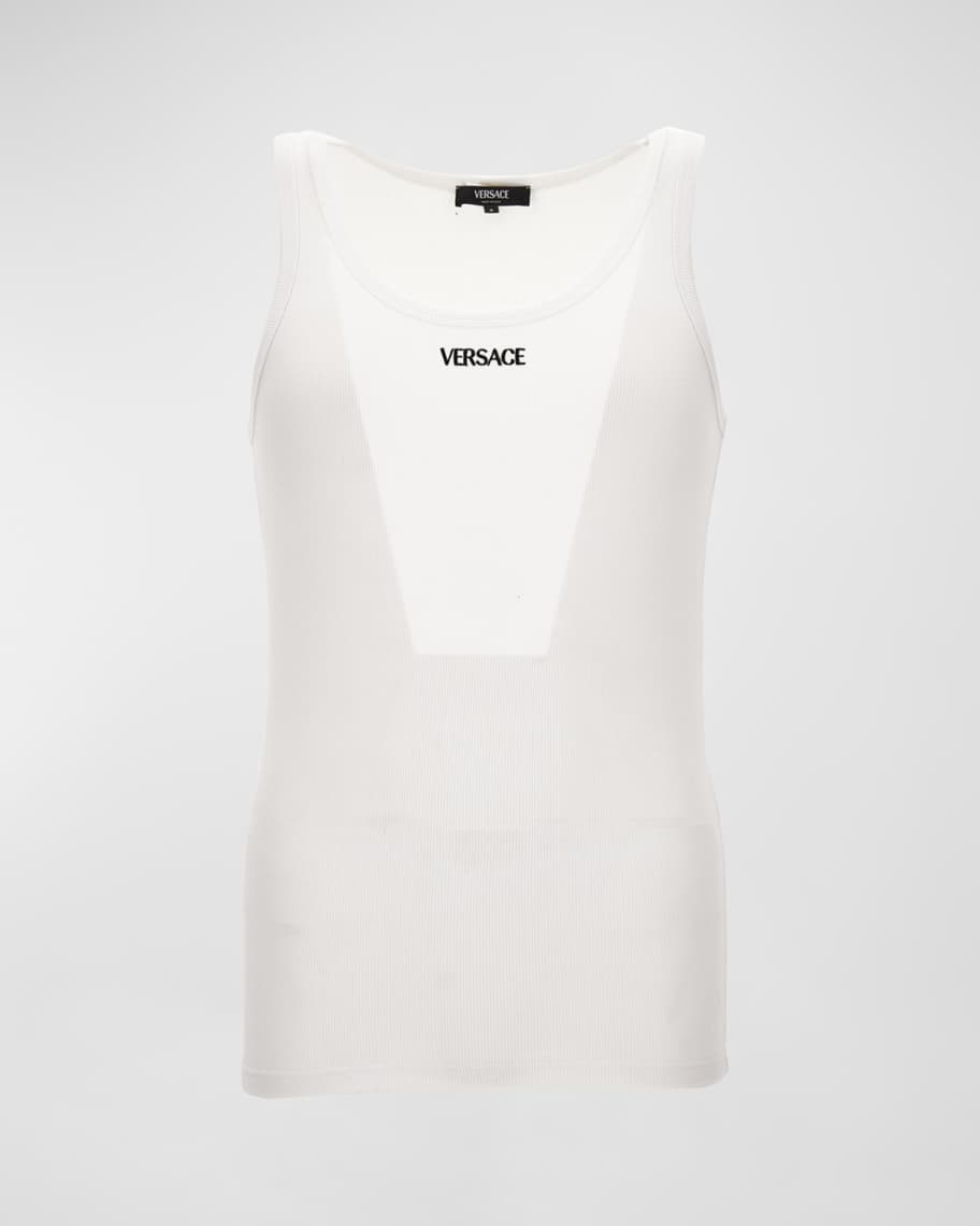 Versace Men's Embroidered Logo Tank Top | Neiman Marcus