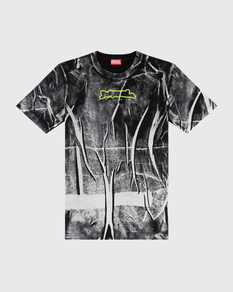 Diesel Men's T-Just-N3 Crease-Print T-Shirt | Neiman Marcus