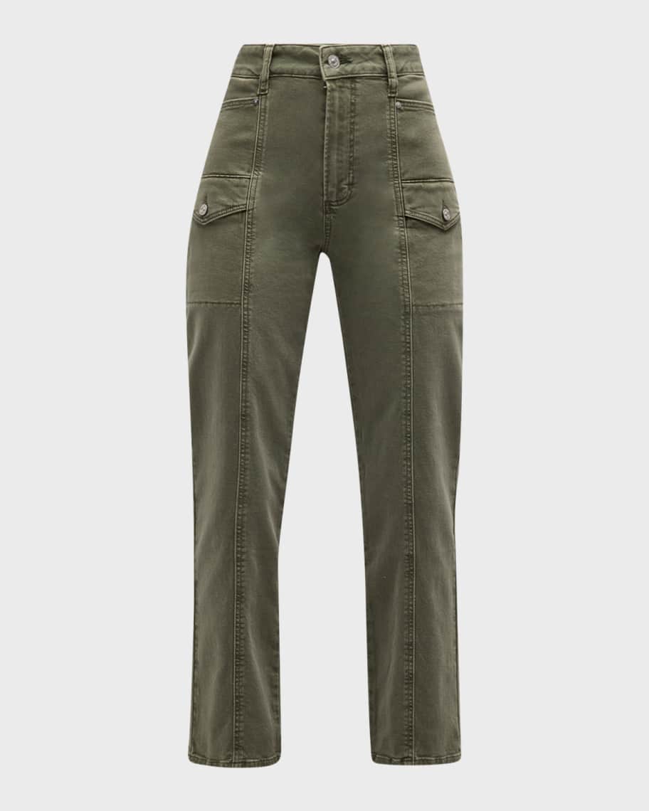 PAIGE Alexis Cropped Cargo Jeans | Neiman Marcus