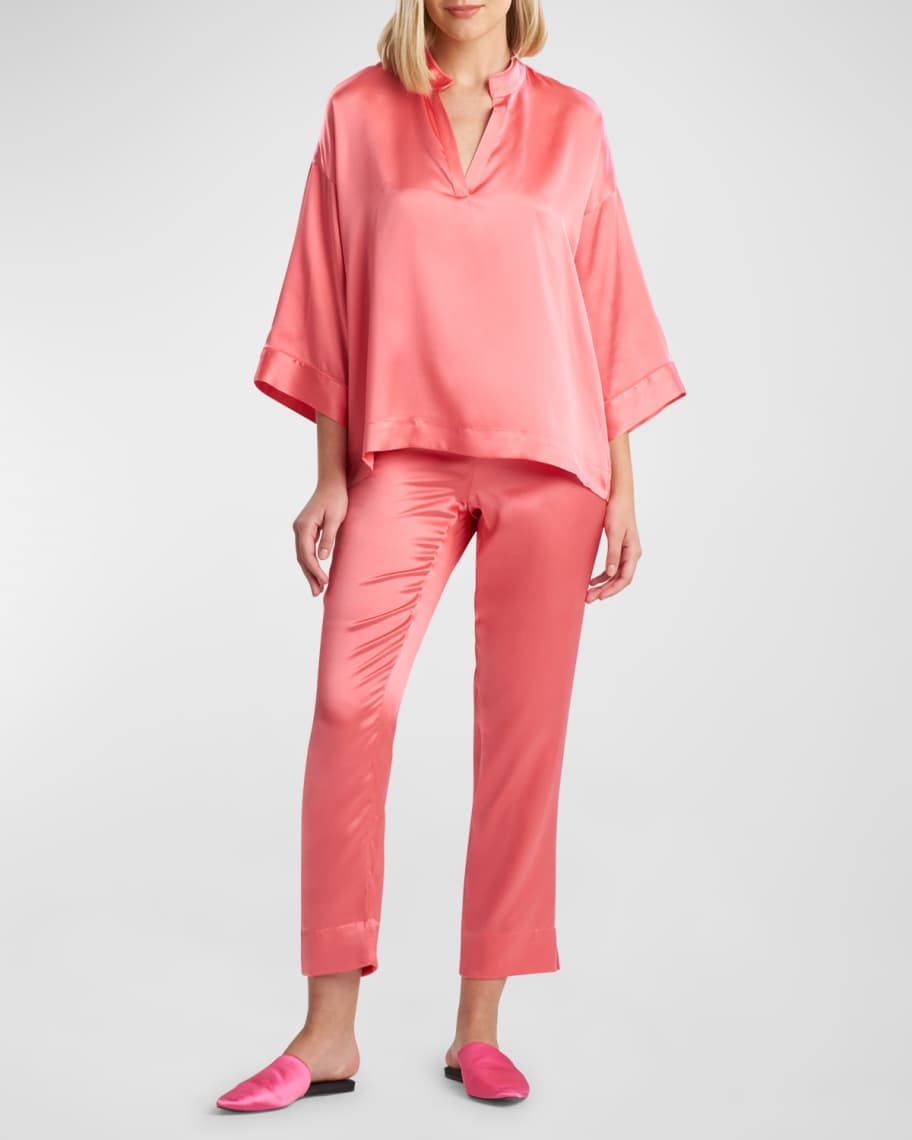 Josie Natori Key Essentials Mandarin PJ Set | Neiman Marcus