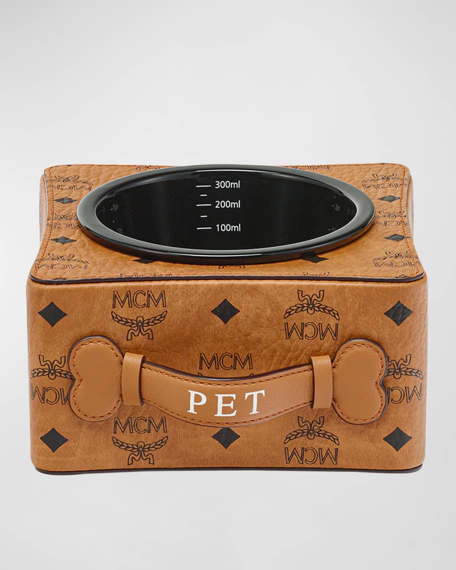 MCM Ceramic Pet Bowl and Visetos Base | Neiman Marcus