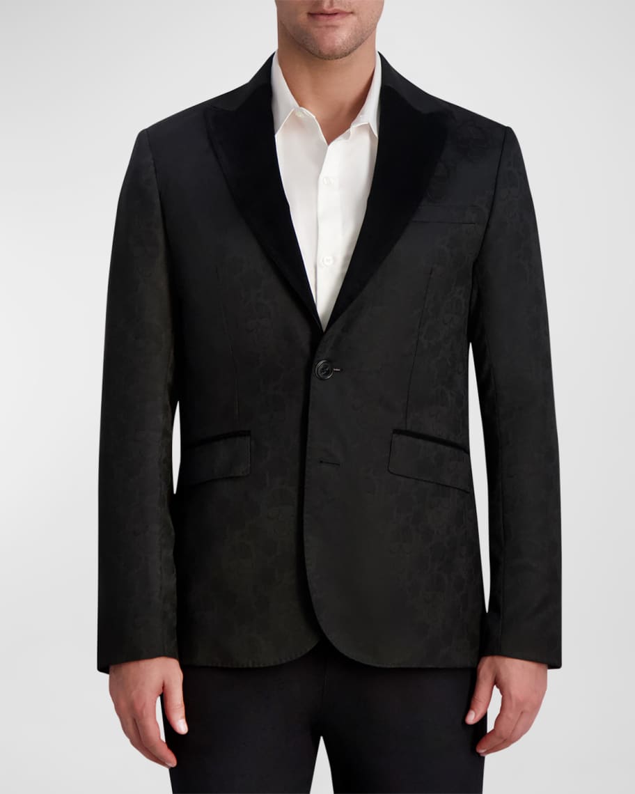 Karl Lagerfeld Paris White Label Men's Skull Jacquard Blazer | Neiman ...