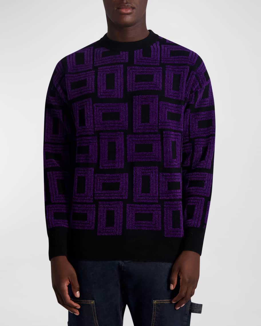 Karl Lagerfeld Paris Men's Geometric Textured Sweater | Neiman Marcus