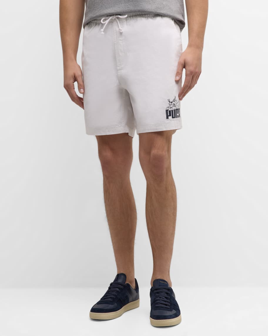 Puma x Noah Men's Canvas Drawstring Shorts | Neiman Marcus