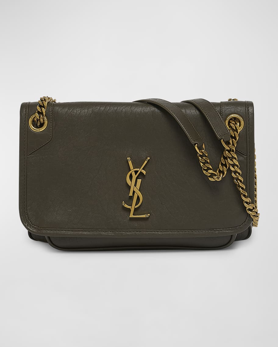Saint Laurent Niki Medium YSL Leather Shoulder Bag | Neiman Marcus