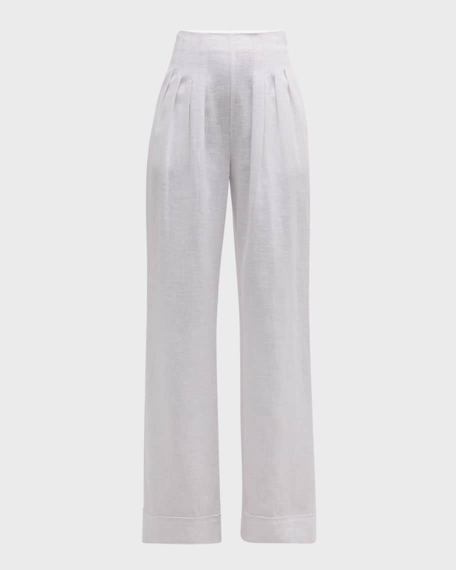 Ramy Brook Dalia Pleated Wide-Leg Pants | Neiman Marcus