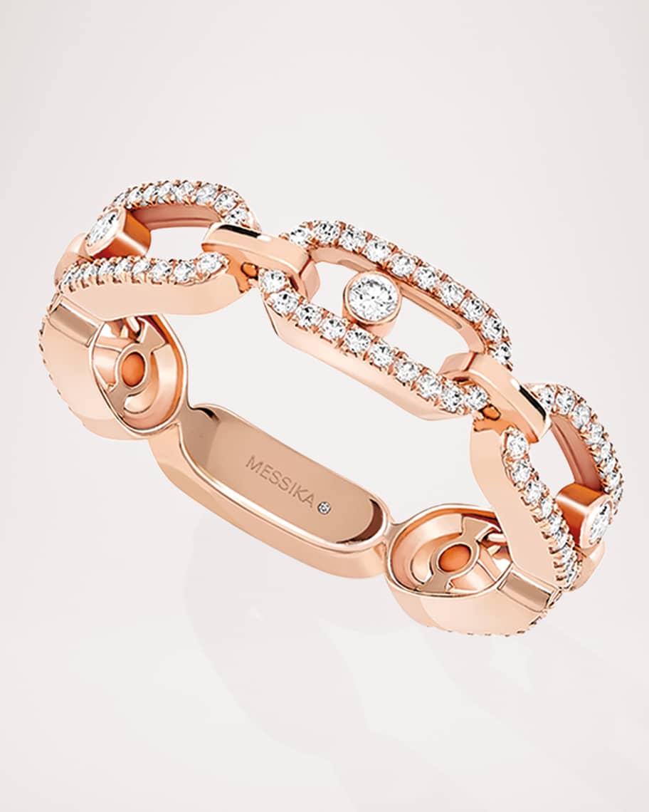 Messika Move Link 18K Rose Gold Diamond Ring, EU 51 / US 5.75 | Neiman ...