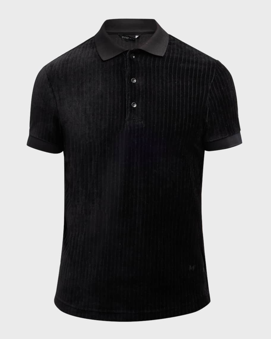 monfrere Men's Pierce Ribbed Velvet Polo Shirt | Neiman Marcus