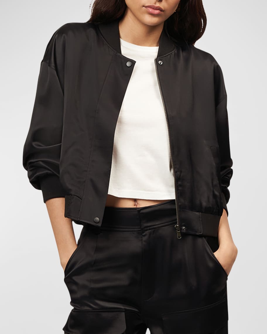 Equipment Nico Satin Bomber Jacket | Neiman Marcus