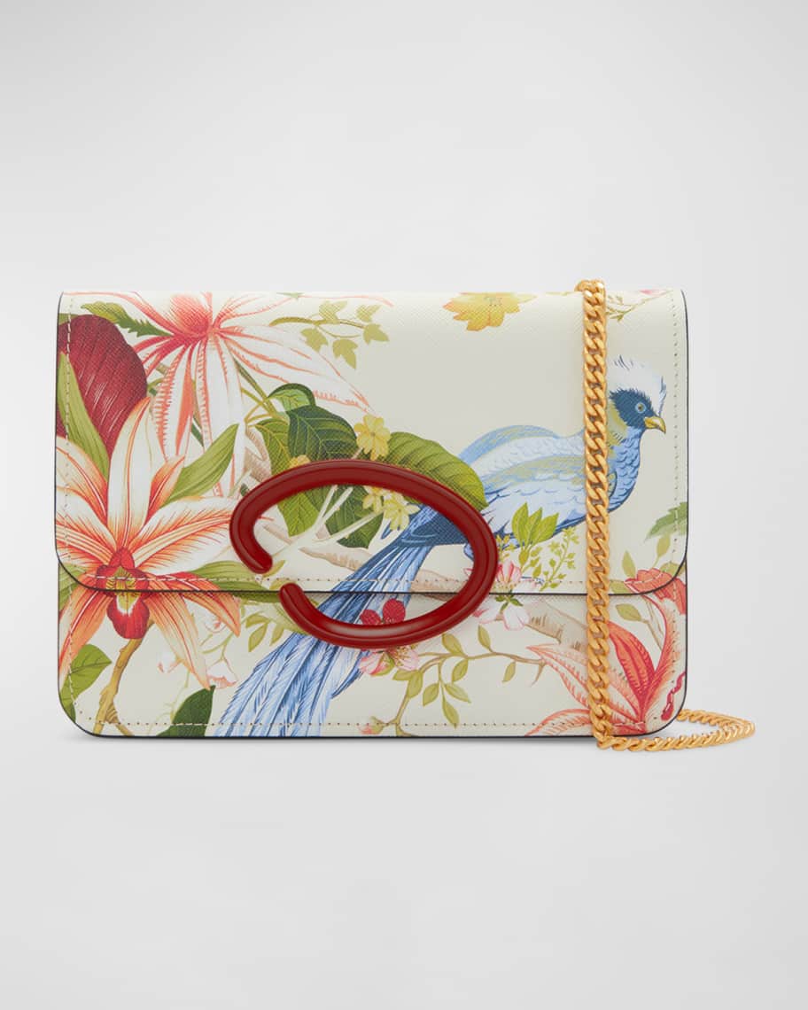Oscar de la Renta O Pochette Flower Shoulder Bag | Neiman Marcus