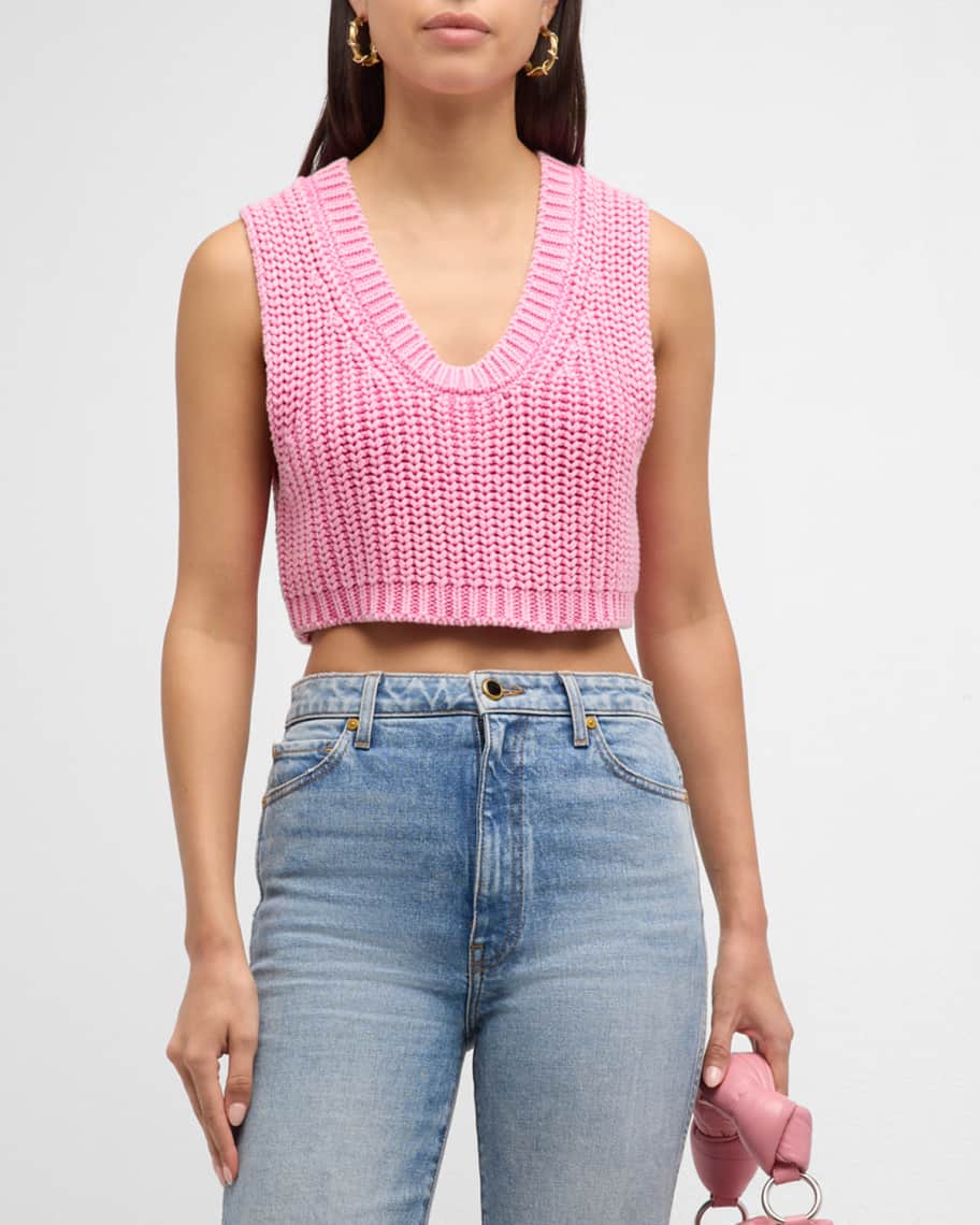 PISTOLA Cora Cropped Sweater Tank Top | Neiman Marcus
