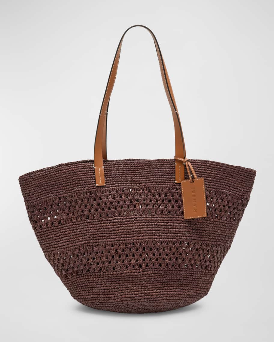 Manebi Woven Basket Tote Bag | Neiman Marcus