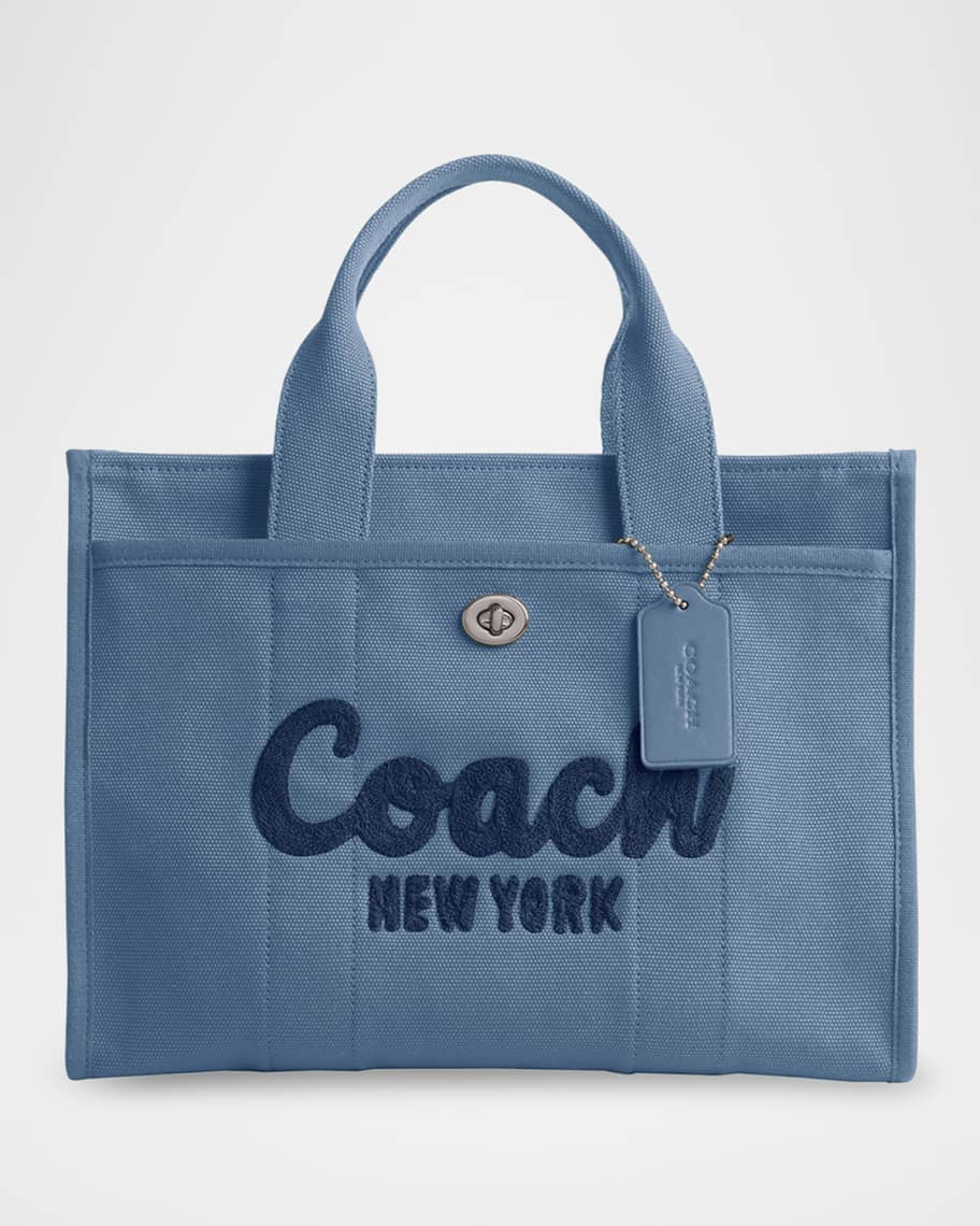 Coach Logo Canvas Cargo Tote Bag | Neiman Marcus
