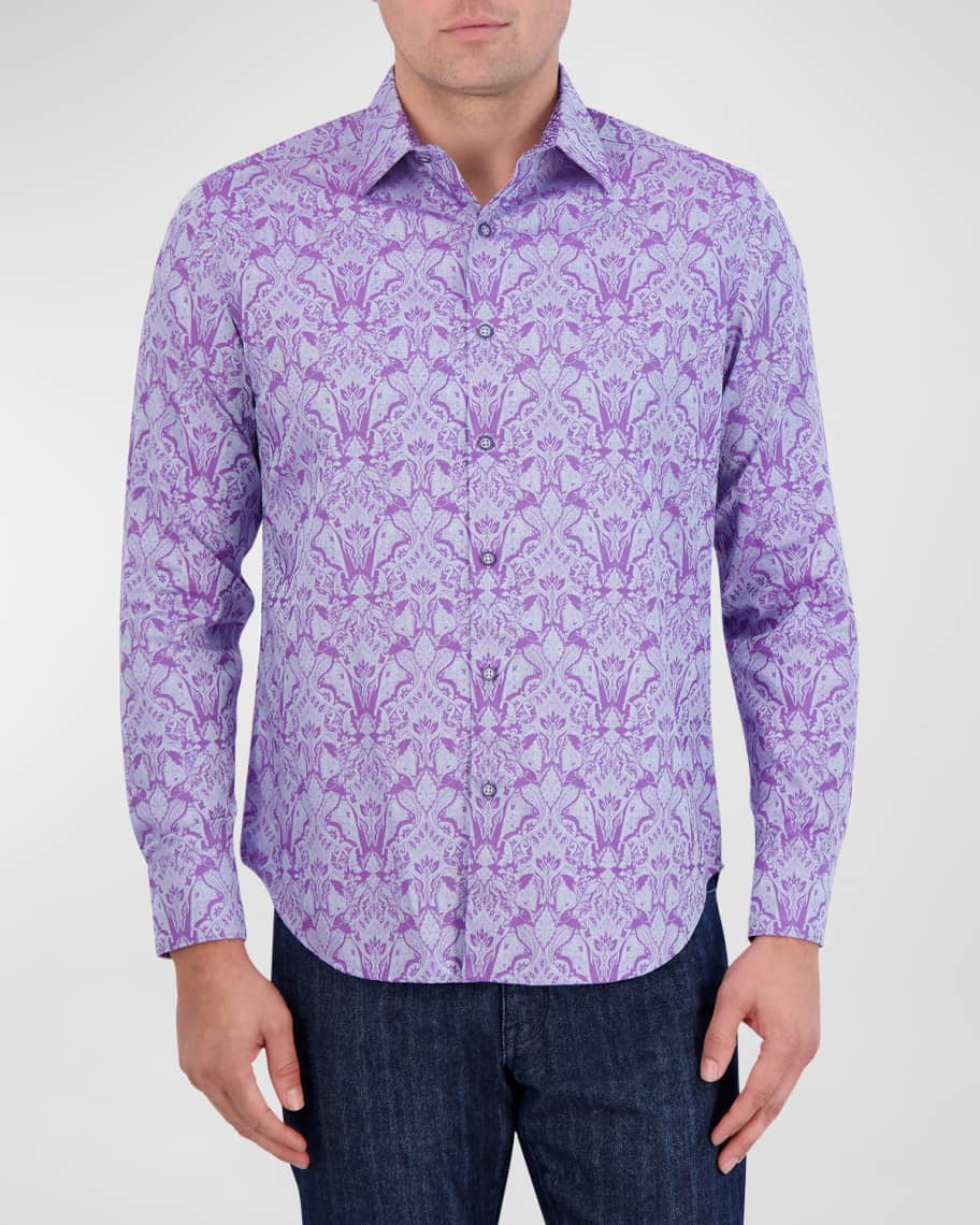 Robert Graham Men's Highland 4 Damask Sport Shirt | Neiman Marcus