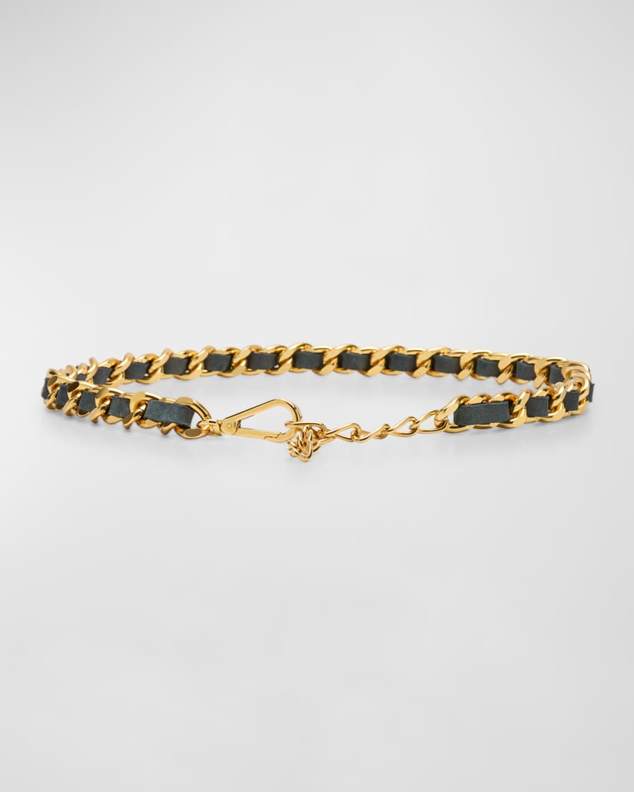 Streets Ahead Woven Chain Leather Belt | Neiman Marcus