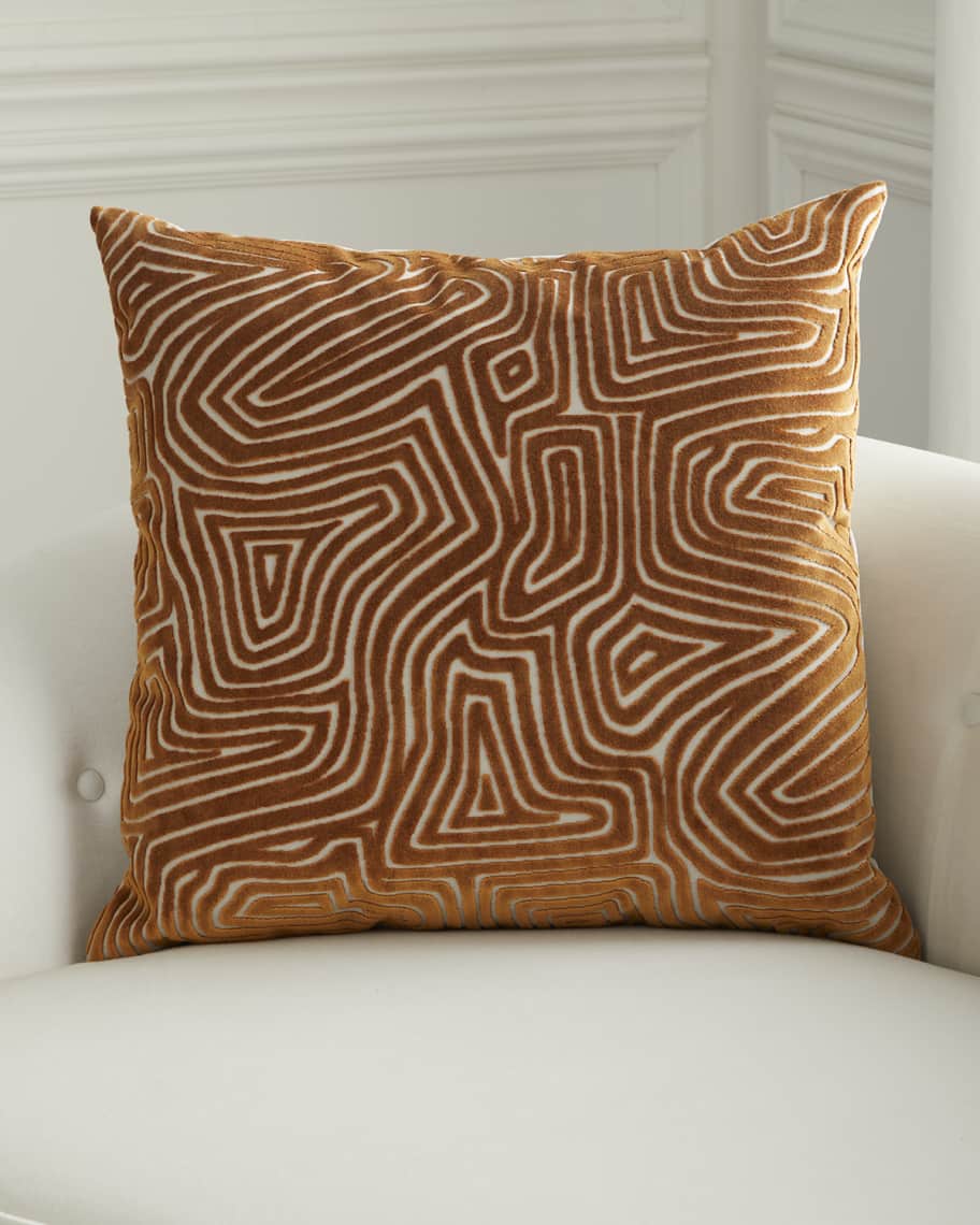 D.V. KAP Home Vertigo Pillow, 24" Square | Neiman Marcus