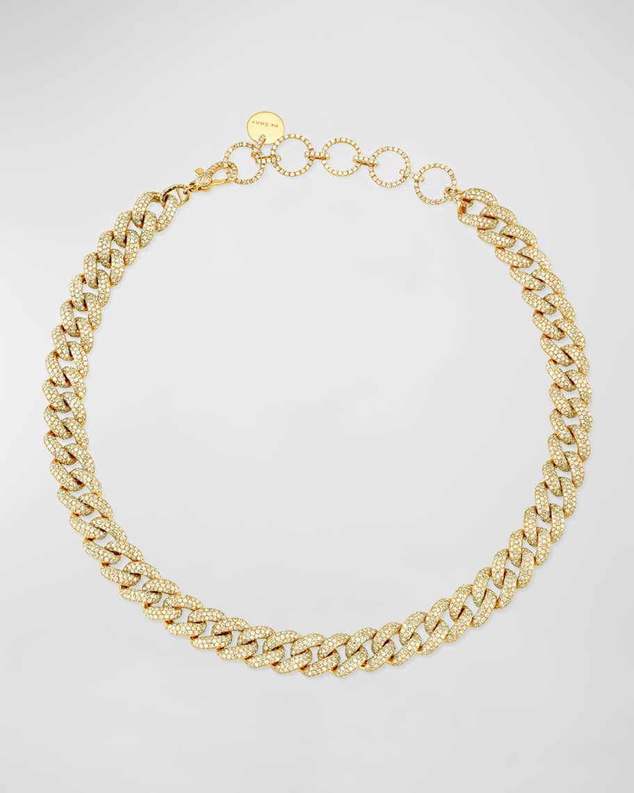 SHAY 18K Yellow Gold Pave Diamond Essential Choker | Neiman Marcus