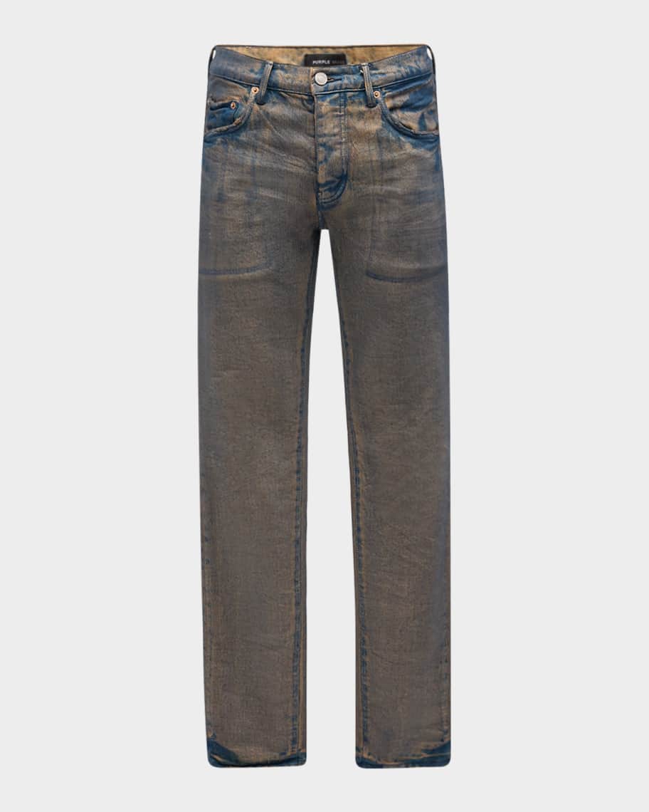 PURPLE Men's Antiqued Snow Wash Jeans | Neiman Marcus