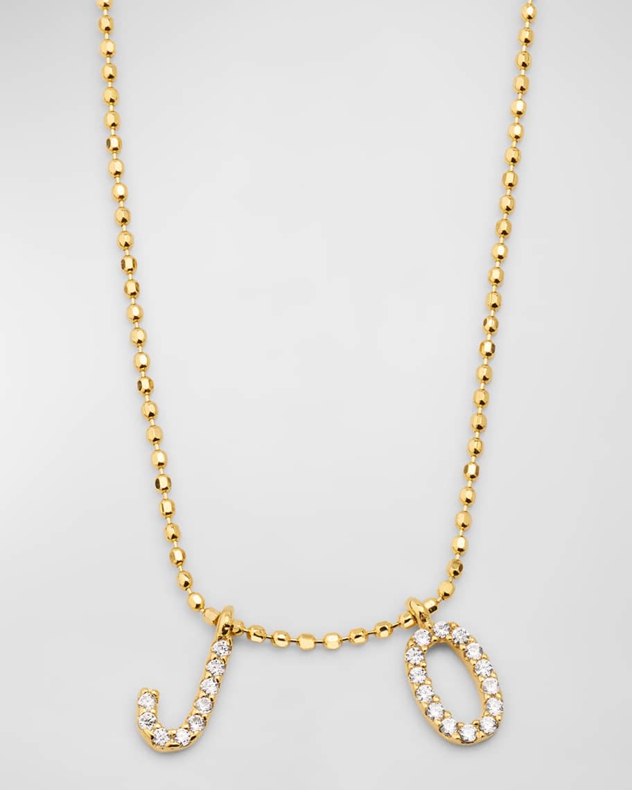 Tai 14K Gold-Plated Sterling Silver 2-Letter Personalized Necklace ...
