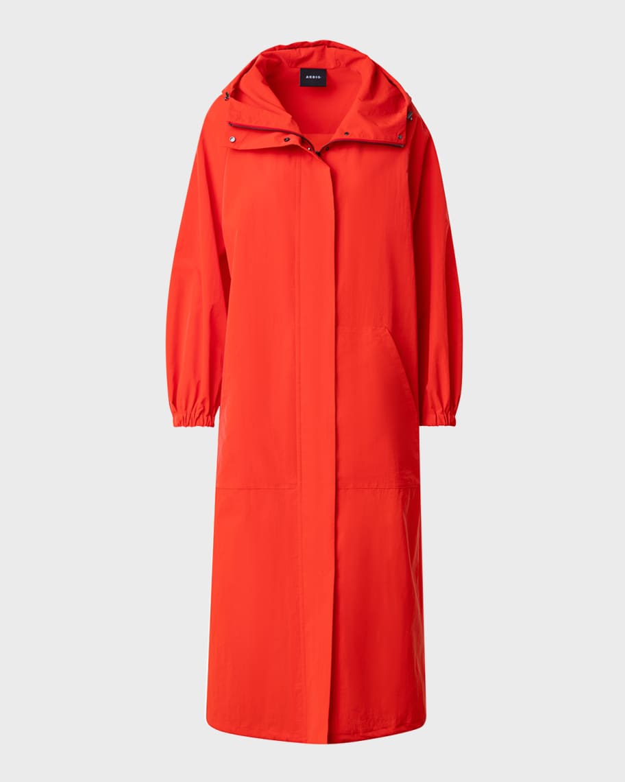 Akris Zachary Water-Resistant Techno Taffeta Long Parka | Neiman Marcus