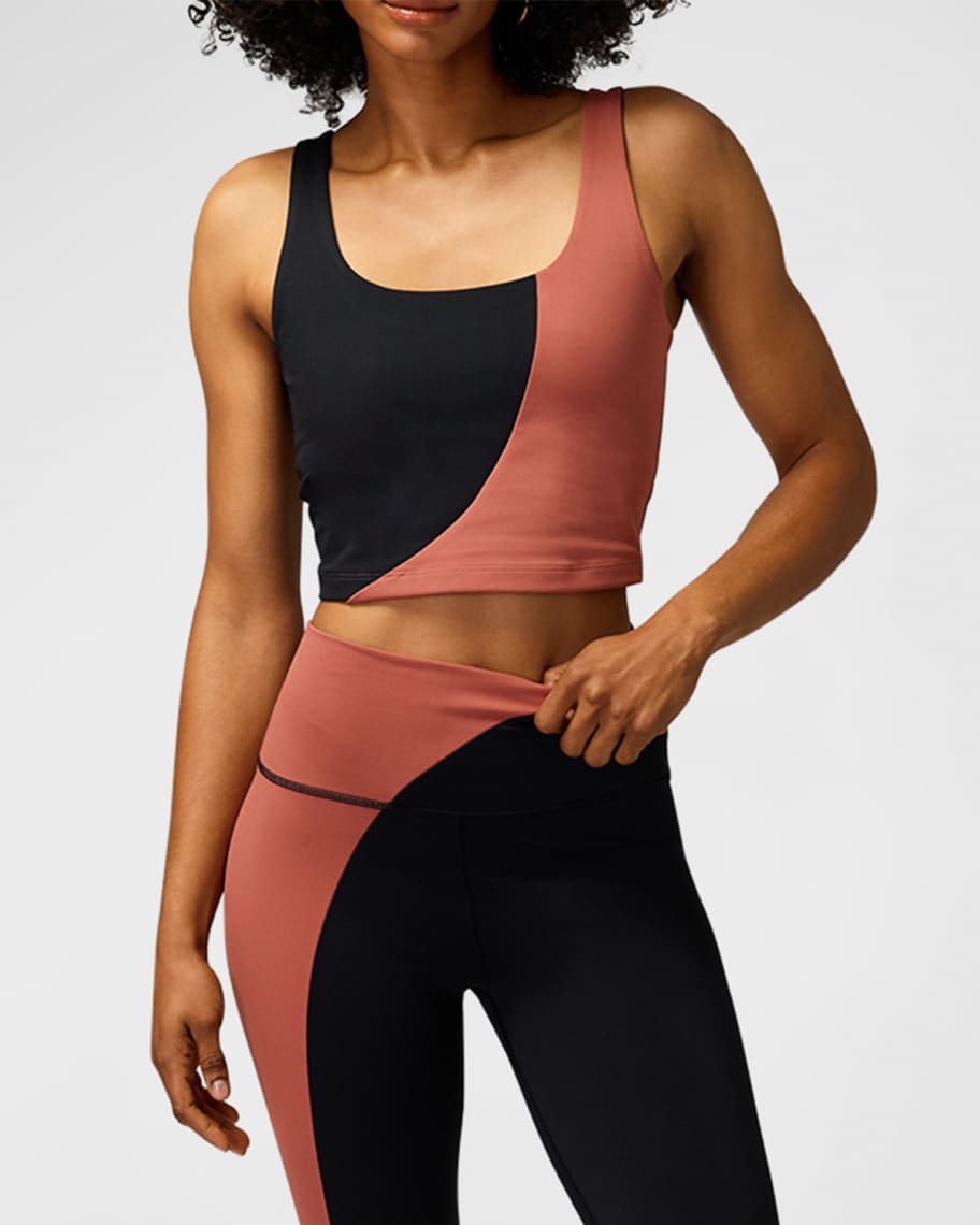 Spiritual Gangster Indie Colorblock Cropped Tank Top | Neiman Marcus