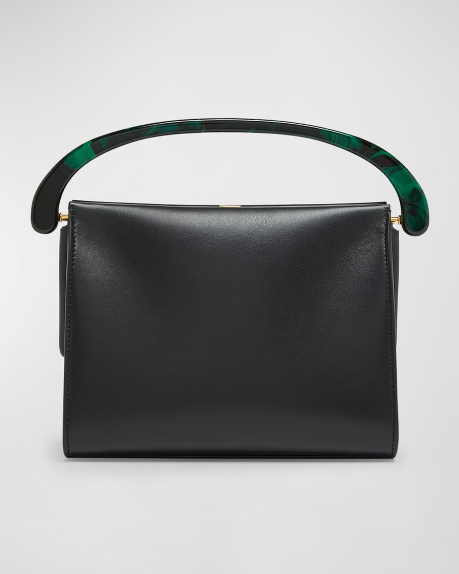 Dries Van Noten Crisp Leather Top-Handle Bag | Neiman Marcus