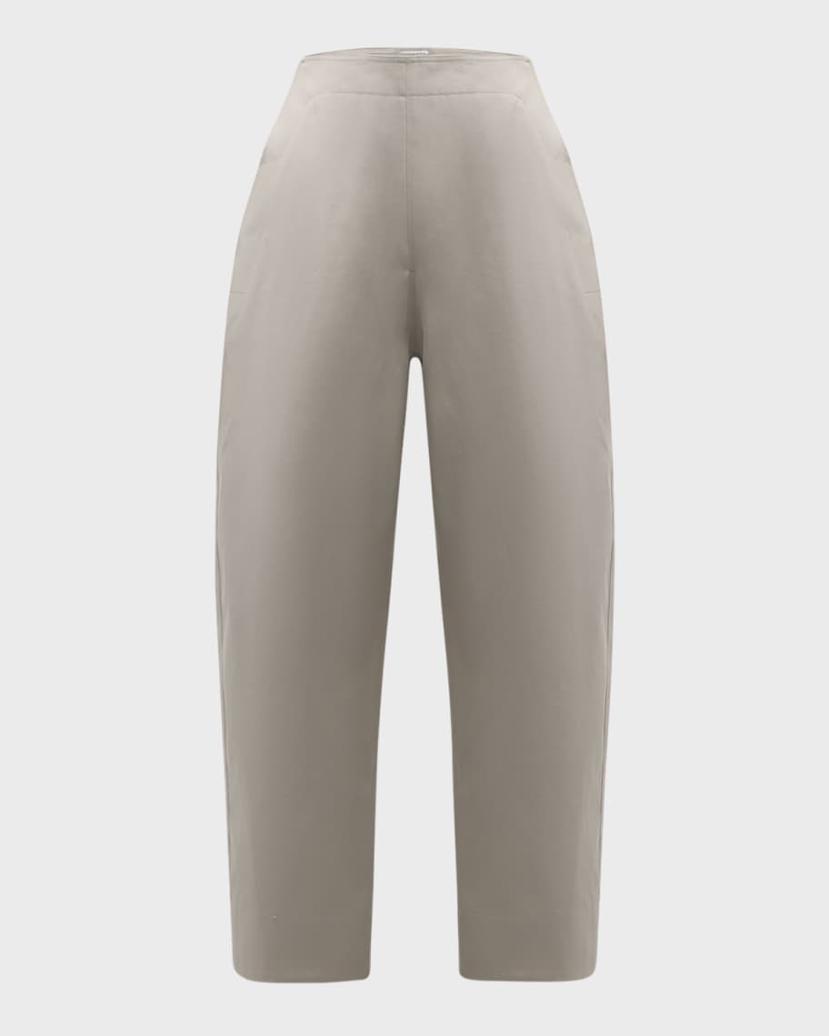 Bottega Veneta High-Rise Wide-Leg Cotton Twill Trousers Bottega Veneta High-Rise Wide-Leg Cotton Twill Trousers