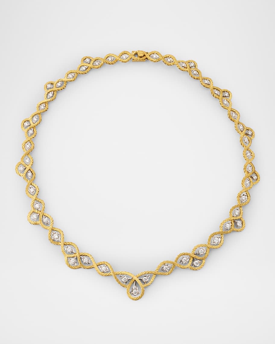 Buccellati Etoilee 18K Yellow and White Gold Diamond Necklace | Neiman ...