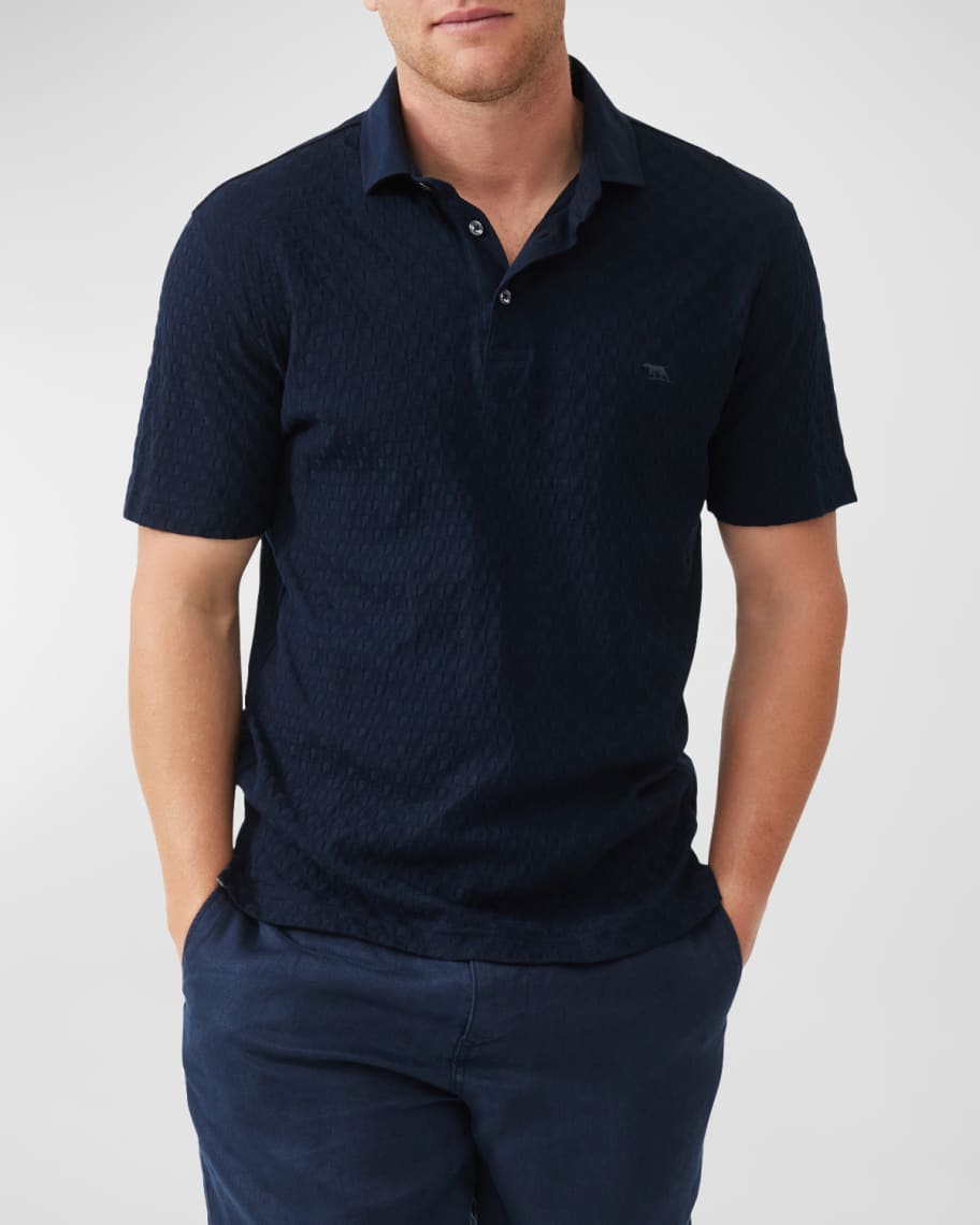Rodd & Gunn Men's Huntsbury Textured Cotton Polo Shirt | Neiman Marcus