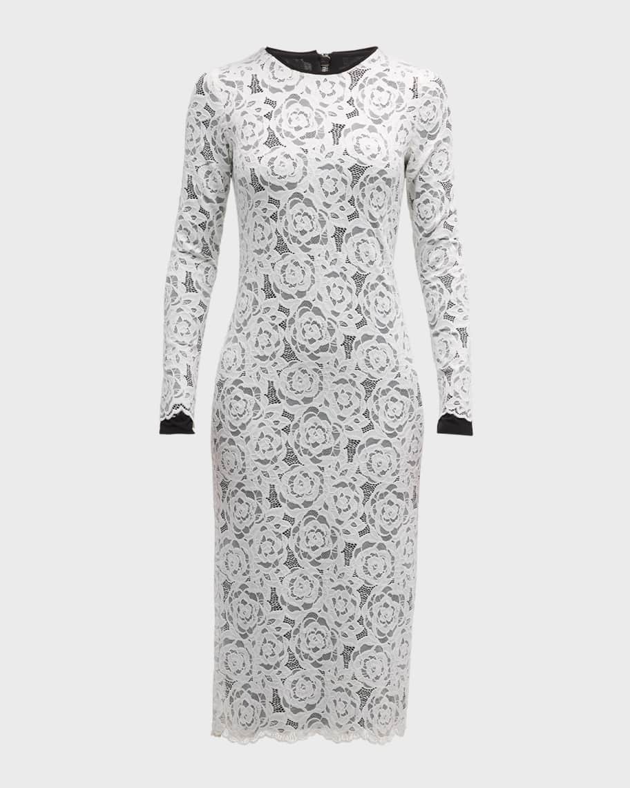 Le Superbe Garden Rose Kate Lace Midi Dress | Neiman Marcus