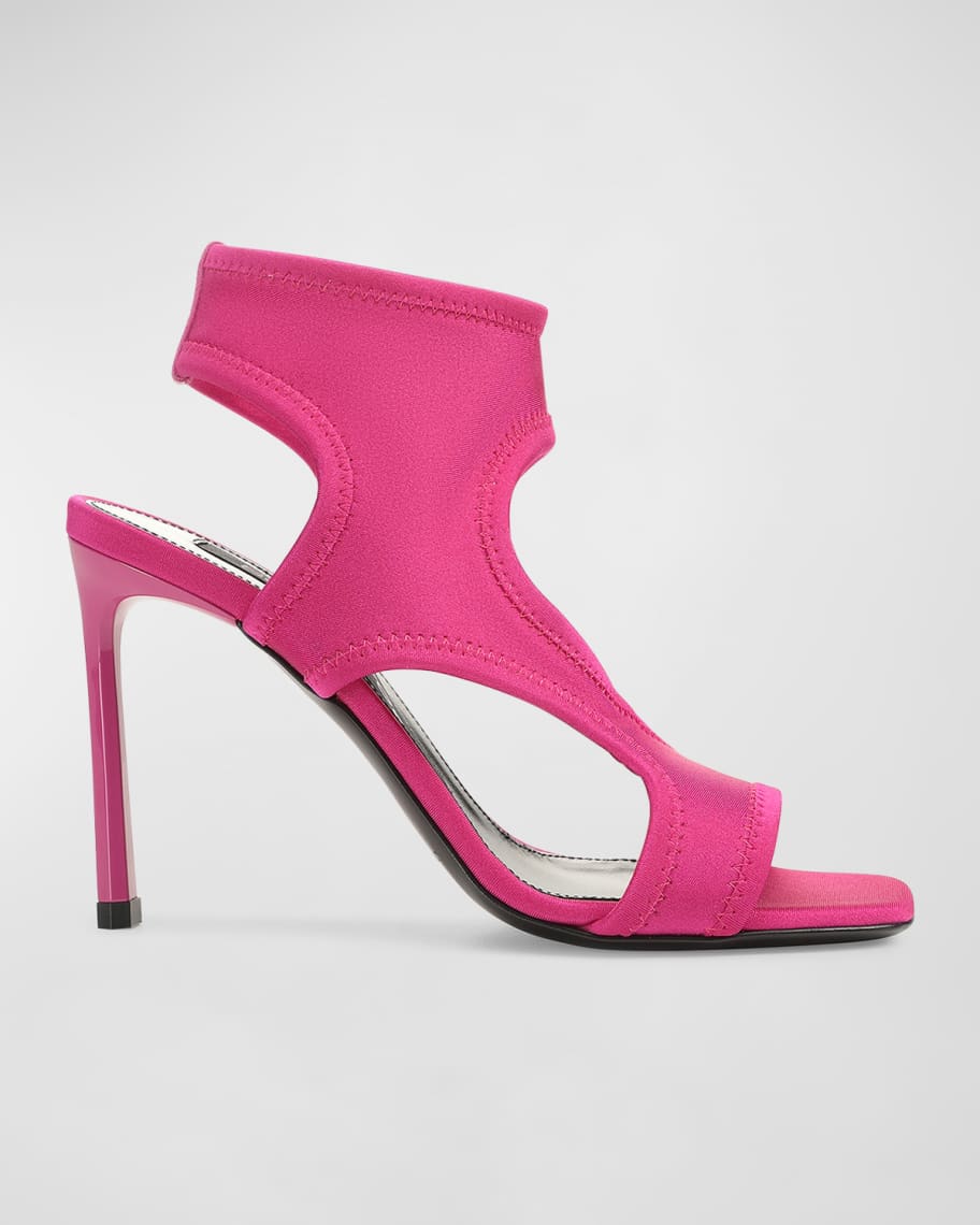 Sergio Rossi Selva Stretch Satin Stiletto Sandals | Neiman Marcus