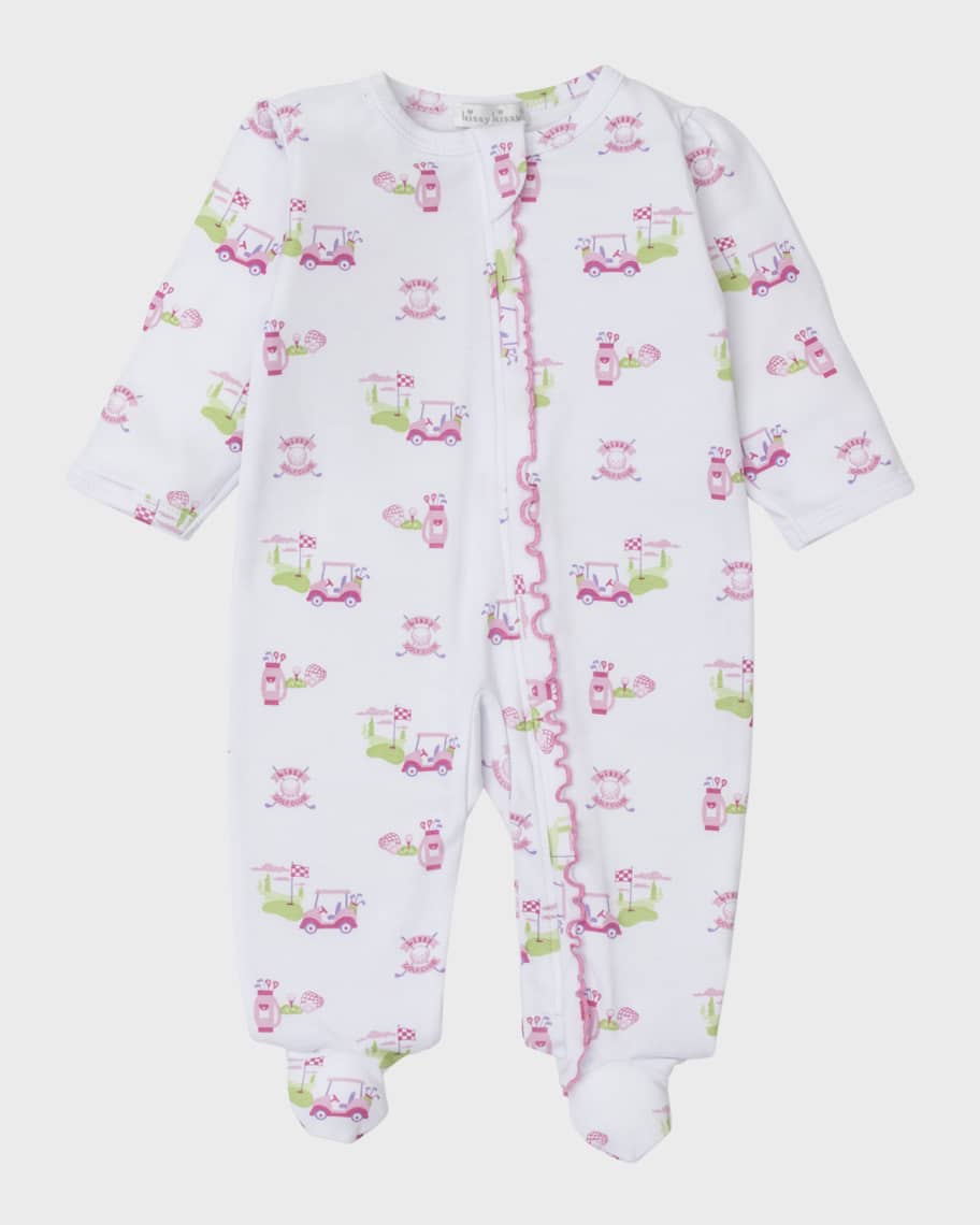 Kissy Kissy Girl's Golf Club Zip Footie, Size Newborn-9M | Neiman Marcus