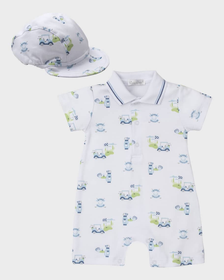 Kissy Kissy Boy's Golf Club Short Playsuit and Hat Set, Size 3M-24M ...