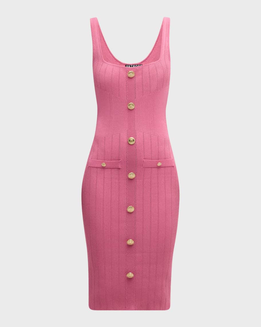 Retrofete Laney Metallic Knit Midi Bodycon Dress | Neiman Marcus