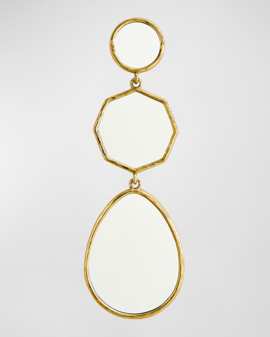 Global Views Shiny Brass Cascade Mirror | Neiman Marcus