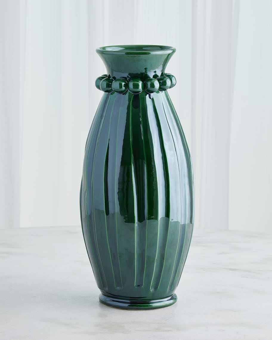 Global Views Emerald Tall Pearl Vase | Neiman Marcus
