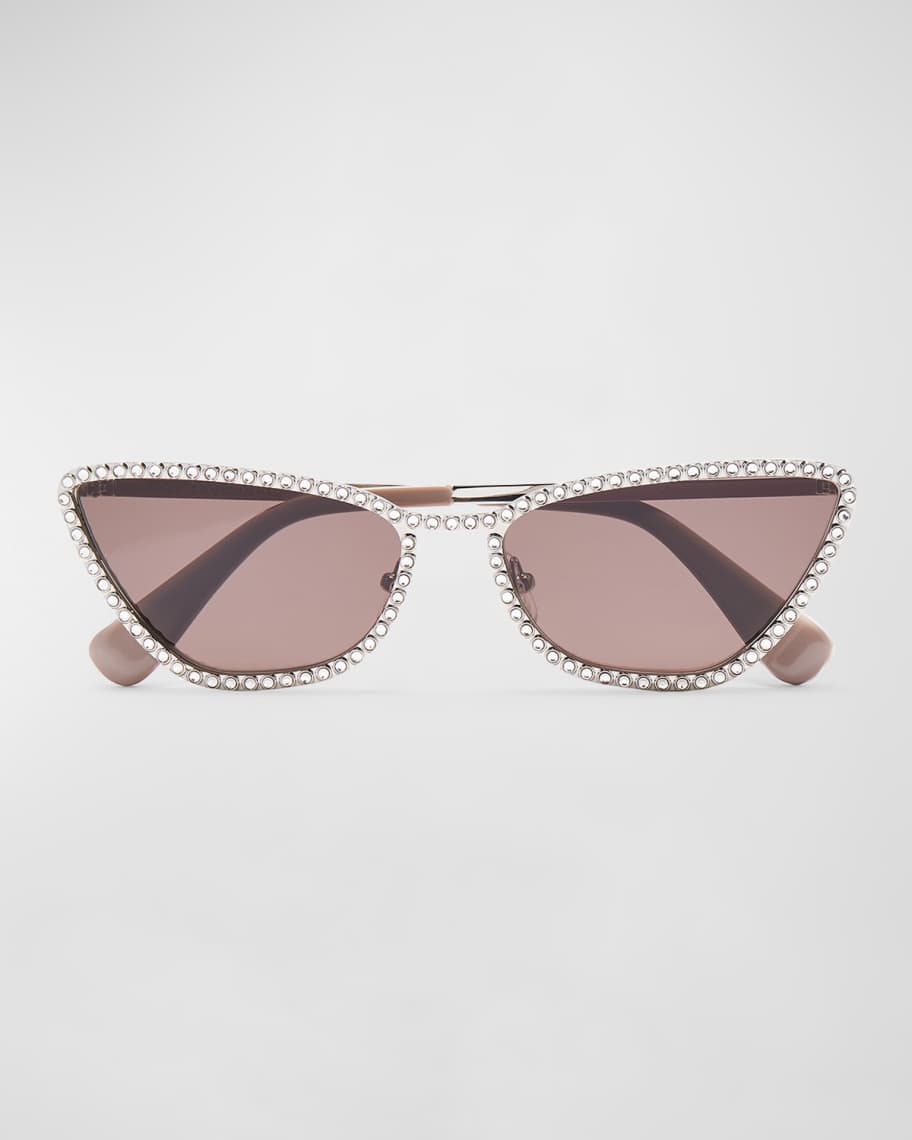 Lele Sadoughi Dolly Metal Cat-Eye Sunglasses | Neiman Marcus