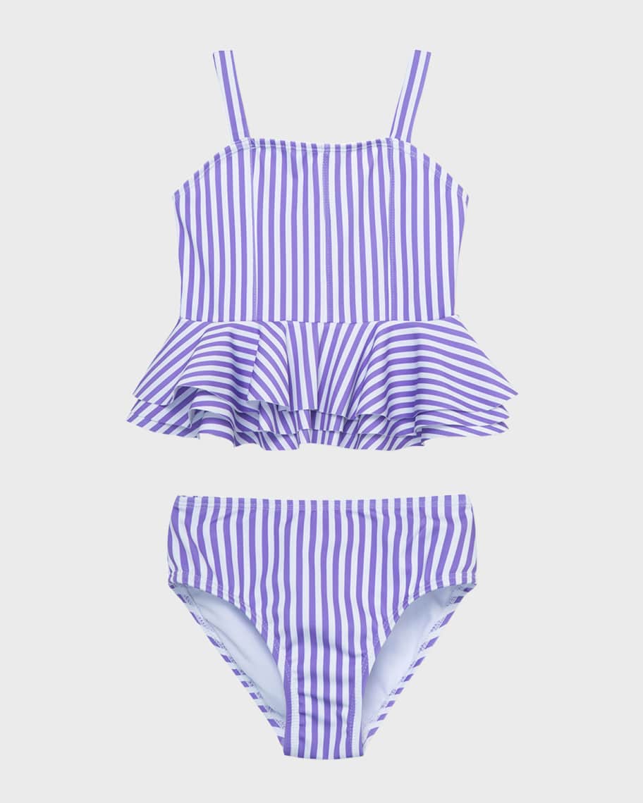 Habitual Girl's Fem Fem Striped Two-Piece Swimsuit, Size 2-6 | Neiman ...