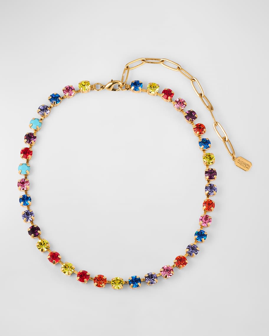 Elizabeth Cole Coraline Multi-Crystal Necklace | Neiman Marcus