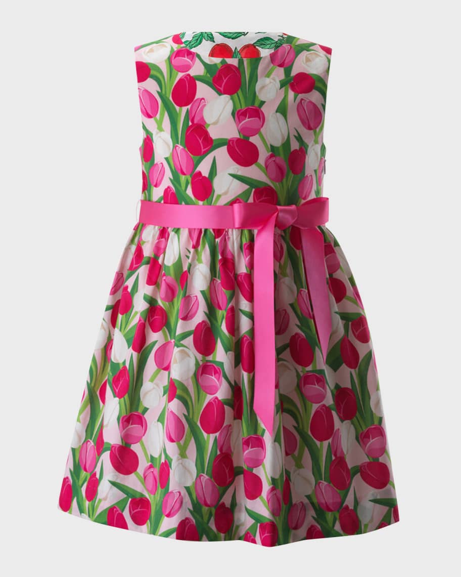 Rachel Riley Girl's Tulip Sash Dress, Size 2-10 | Neiman Marcus