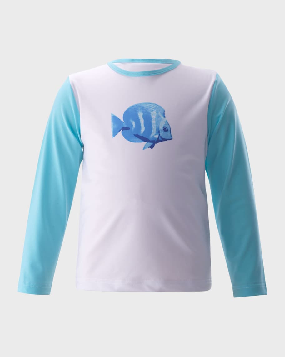 Rachel Riley Boy's Tropical Fish Rash Guard, Size 2Y-10Y | Neiman Marcus
