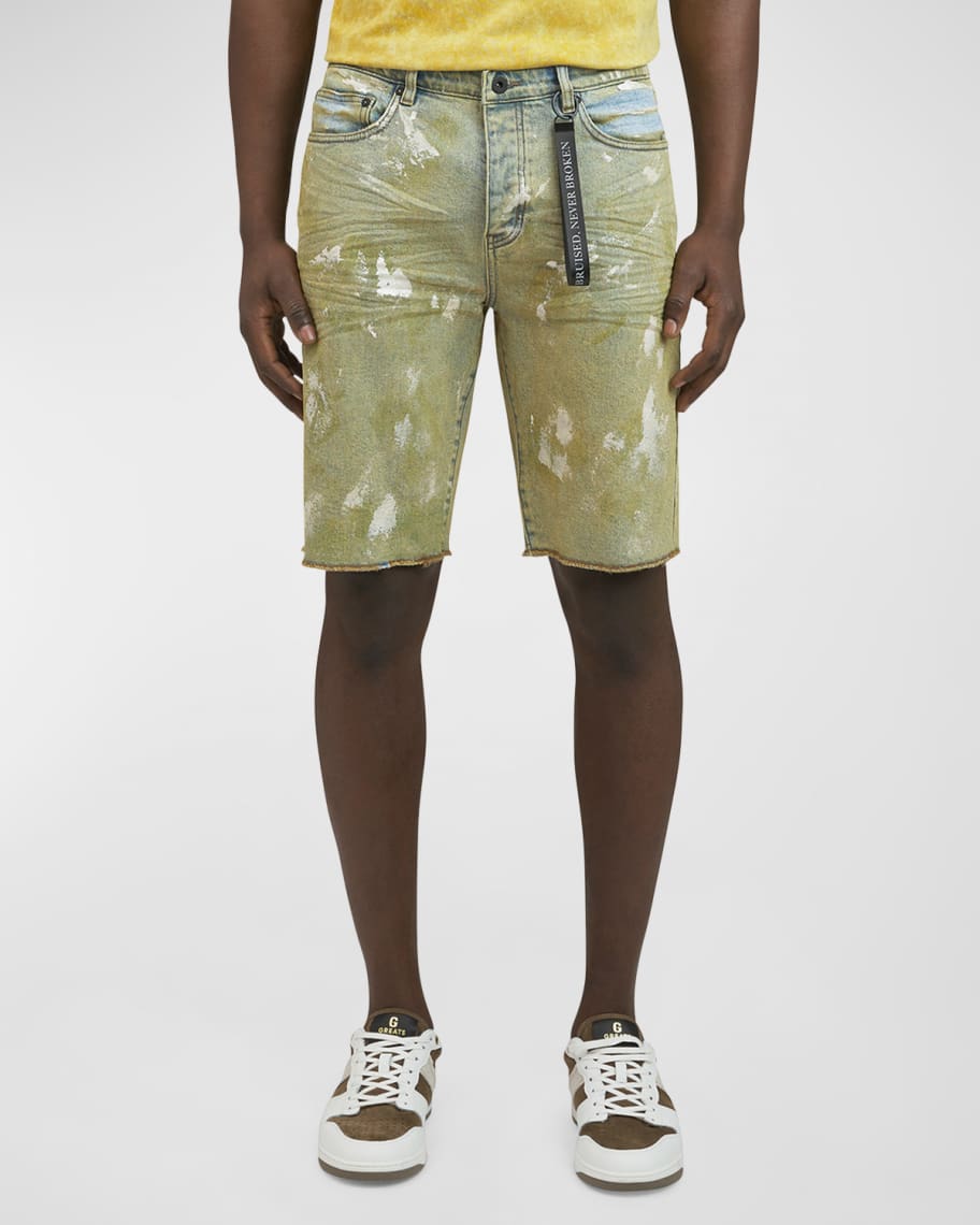 PRPS Men's Logan Painted Denim Shorts | Neiman Marcus
