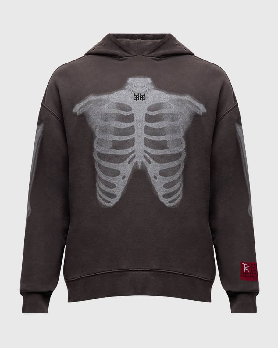 Ksubi x Trippie Redd Men's Skeleton Biggie Faded Hoodie | Neiman Marcus