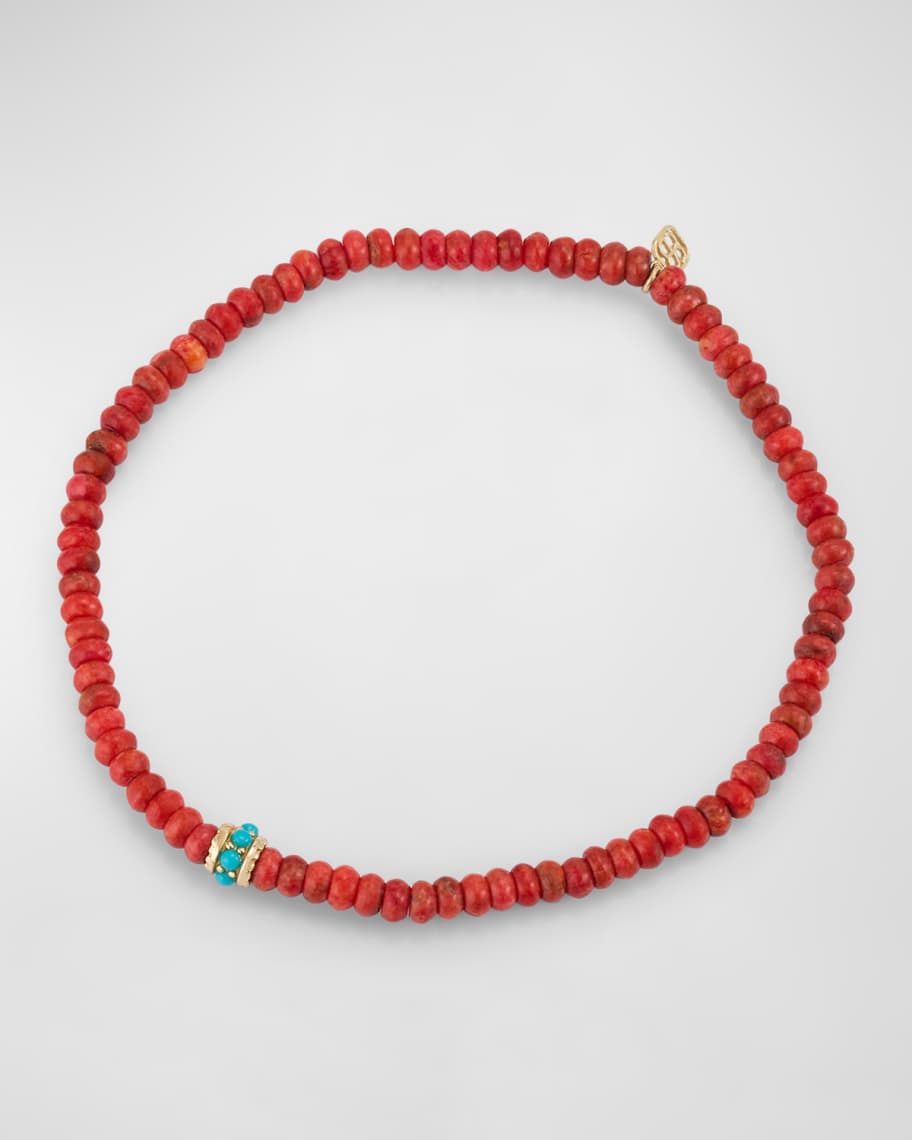 Sydney Evan Scallop Edge Pave Rondelle Bracelet | Neiman Marcus