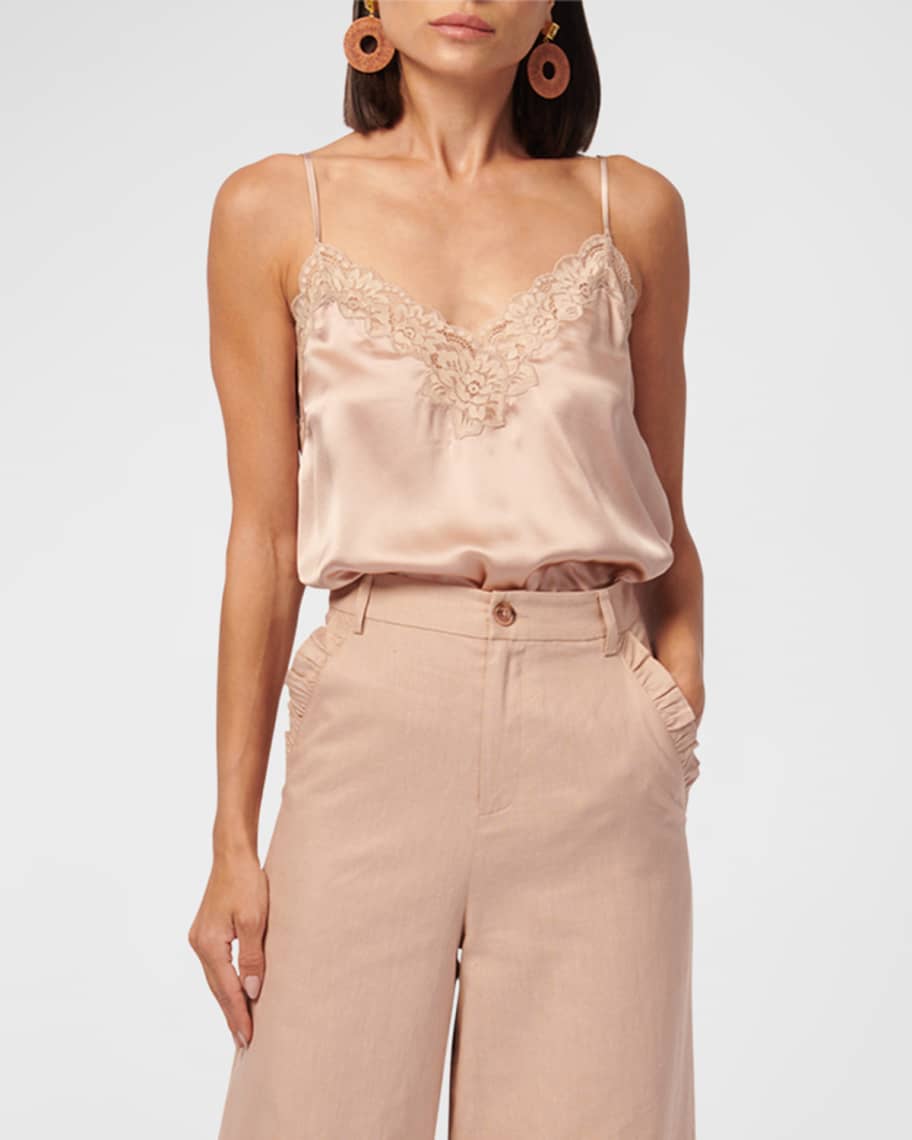 Cami NYC Rivera Silk Lace Cami | Neiman Marcus