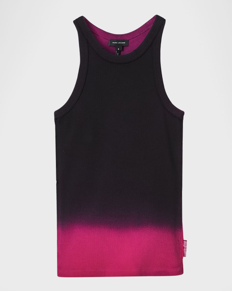 Marc Jacobs Grunge Spray Print Rib Tank Top | Neiman Marcus